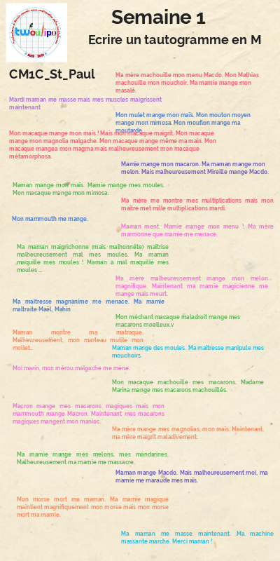 tautogramme cm2